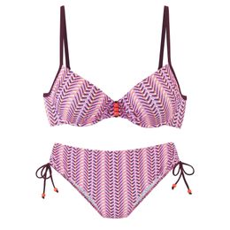 Vivance Bikini Damen Gr&ouml;&szlig;e M lila / orange / eosin / offwhite