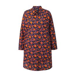 Ulla Popken Bluse Damen Gr&ouml;&szlig;e M/L orange / hellpink / schwarz