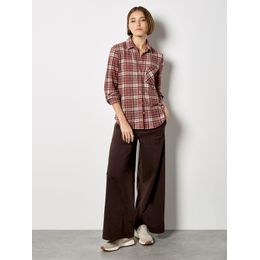Apricot Check Print Shirt ' ' Damen Gr&ouml;&szlig;e S burgunder