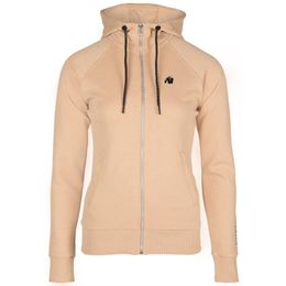 Gorilla Wear Sportsweatjacke 'Marion ' Herren Gr&ouml;&szlig;e XL beige / schwarz