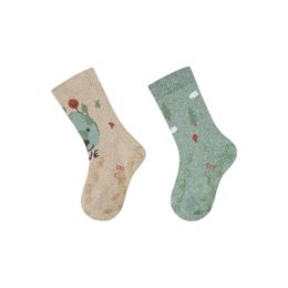Sterntaler Socken Jungen Gr&ouml;&szlig;e 16/16.5 beige / hellgr&uuml;n