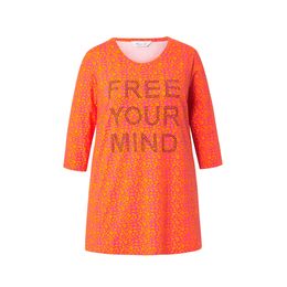 MIAMODA Shirt Damen Gr&ouml;&szlig;e 8XL orange / pink / schwarz