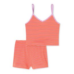 Schiesser Shorty Nightwear M&auml;dchen Gr&ouml;&szlig;e 176 orange / pink