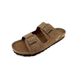 THIES Pantolette 'THIES 1856 Eco Palm Sandal' Damen Gr&ouml;&szlig;e 39 braun