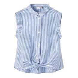 name it Bluse 'Femma' M&auml;dchen Gr&ouml;&szlig;e 116 blau / wei&szlig;