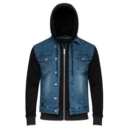 Ombre &Uuml;bergangsjacke Herren Gr&ouml;&szlig;e XL blue denim / schwarz