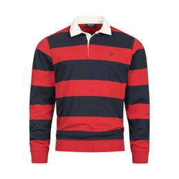 INDICODE Jeans Sweatshirt 'Dinaro' Herren Gr&ouml;&szlig;e XXL marine / rot / wei&szlig;