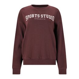 ENDURANCE ATHLECIA Athlecia Sweatshirt 'Giannis' Damen Gr&ouml;&szlig;e M burgunder / wei&szlig;