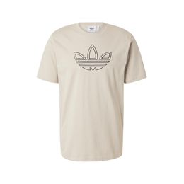 adidas originals T-Shirt 'Outline' Herren Gr&ouml;&szlig;e XS beige / schwarz
