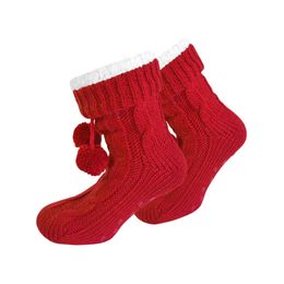Normani Socken Damen Gr&ouml;&szlig;e 36/40 rot / wei&szlig;