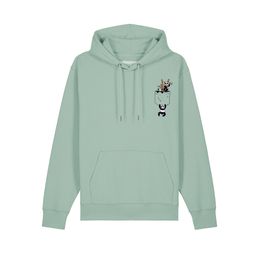 Watapparel Sweatshirt ' Pocket Pandas ' Herren Gr&ouml;&szlig;e S mint / mischfarben