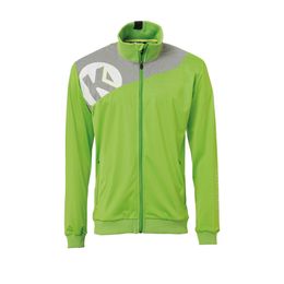 Kempa Sportsweatjacke Jungen Gr&ouml;&szlig;e 116 graumeliert / kiwi / wei&szlig;