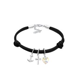Elli Armband Damen Gr&ouml;&szlig;e 16 schwarz / silber