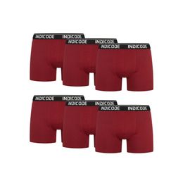 INDICODE Jeans Boxershorts ' Milano ' Herren Gr&ouml;&szlig;e XXL weinrot / schwarz / wei&szlig;
