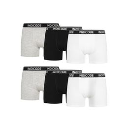 INDICODE Jeans Boxershorts ' Milano ' Herren Gr&ouml;&szlig;e S beige / schwarz / wei&szlig;