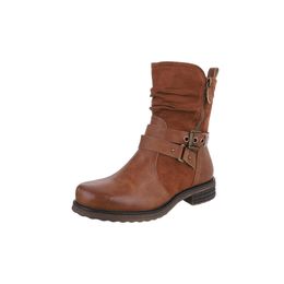 Ital-Design Stiefelette Damen Gr&ouml;&szlig;e 41 camel Winterschuhe
