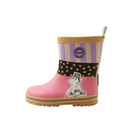 Reima Gummistiefel 'Magisk Moomin' Jungen Gr&ouml;&szlig;e 23 karamell / orchidee / rosa / schwarz