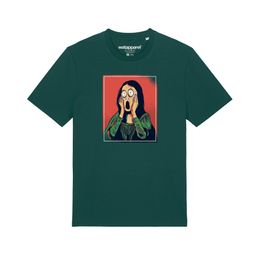Watapparel Shirt 'Mona Lisa Scream' Herren Gr&ouml;&szlig;e M dunkelgr&uuml;n / mischfarben