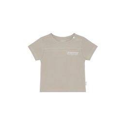 Noppies T-Shirt Jungen Gr&ouml;&szlig;e 56 dunkelbeige / wei&szlig;