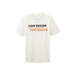 Tom Tailor T-Shirt Herren Gr&ouml;&szlig;e S sand / orange / schwarz / offwhite