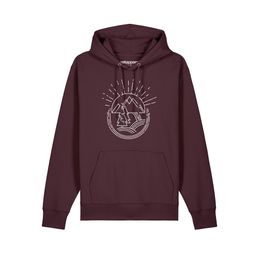 Watapparel Sweatshirt 'Natur ist sch&ouml;n' Herren Gr&ouml;&szlig;e M bordeaux / dunkelrot / wei&szlig;