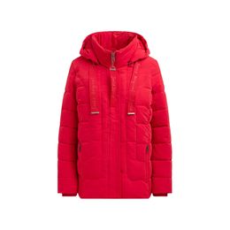 SOCCX Jacke mit Stepp-Design und Kapuze Damen Gr&ouml;&szlig;e M rot Winterjacke