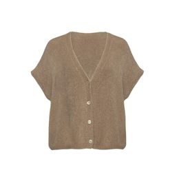 Lilavie Strickweste ' Ninaa ' Damen Gr&ouml;&szlig;e XS/XL taupe