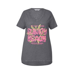Angel of Style Shirt Damen Gr&ouml;&szlig;e XXXL anthrazit / neongr&uuml;n / hellpink