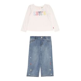 Levi's Kids Set M&auml;dchen Gr&ouml;&szlig;e 98 blue denim / hellgelb / rot / wei&szlig;