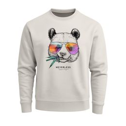 Neverless Sweatshirt 'Panda Bambus' Herren Gr&ouml;&szlig;e XXXL beige