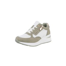 Ital-Design Sneaker Damen Gr&ouml;&szlig;e 36 gold / pastellgr&uuml;n / wei&szlig;
