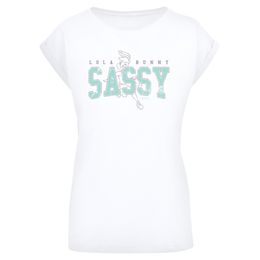 F4NT4STIC T-Shirt 'Looney Tunes Lola Bunny Sassy' Damen Gr&ouml;&szlig;e 4XL dunkelgrau / mint / wei&szlig;