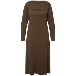 Ulla Popken Kleid Damen Gr&ouml;&szlig;e 42/44 braun Winterkleid