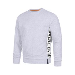 INDICODE Jeans Sweatshirt 'Nilon' Herren Gr&ouml;&szlig;e XXL grau / schwarz / wei&szlig;
