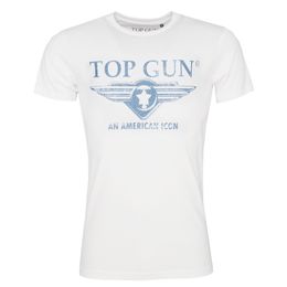 Top Gun T-Shirt 'Beach' Herren Gr&ouml;&szlig;e XL taubenblau / wei&szlig;