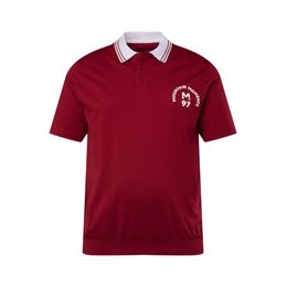 Men Plus Shirt Herren Gr&ouml;&szlig;e L dunkelrot / wei&szlig;