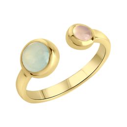 JAMELLI Ring Damen Gr&ouml;&szlig;e 60 gold / pastellgr&uuml;n / pastellpink