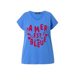 Ulla Popken T-Shirt Damen Gr&ouml;&szlig;e L/XL royalblau / dunkelrot