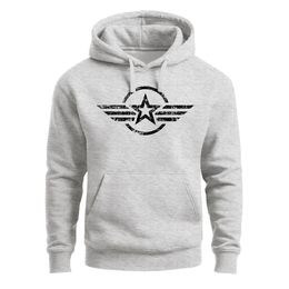 Neverless Sweatshirt 'Airforce Wings' Herren Gr&ouml;&szlig;e L grau