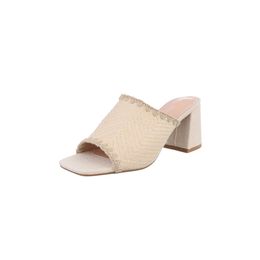 Ital-Design Pantolette Damen Gr&ouml;&szlig;e 37 beige / apricot / wei&szlig;