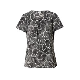 s.Oliver BLACK LABEL Bluse Damen Gr&ouml;&szlig;e XXS grau / anthrazit / wei&szlig;