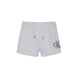 Calvin Klein Jeans Shorts M&auml;dchen Gr&ouml;&szlig;e 140 grau / wei&szlig;