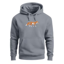 Neverless Sweatshirt 'Fuchs Polygon' Herren Gr&ouml;&szlig;e M grau