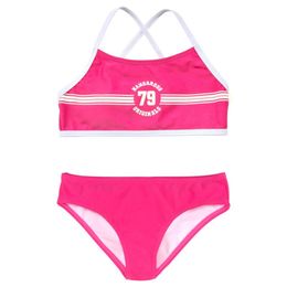 Kangaroos Bikini M&auml;dchen Gr&ouml;&szlig;e 146/152 creme / pink / wei&szlig;