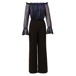 Adrianna Papell Jumpsuit 'Crinkle Crepe Jumpsuit' Damen Gr&ouml;&szlig;e S/M dunkelblau