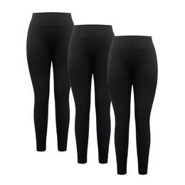 Meetwee Leggings Damen Gr&ouml;&szlig;e 4XL schwarz