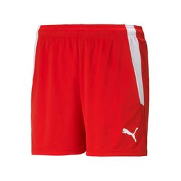 Puma Sportshorts 'TeamLiga' Damen Gr&ouml;&szlig;e S feuerrot / wei&szlig;
