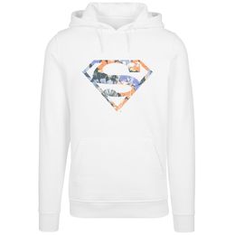 F4NT4STIC Sweatshirt 'DC Comics Superman Floral Logo 2' Herren Gr&ouml;&szlig;e XL hellblau / hellgr&uuml;n / orange / wei&szlig;