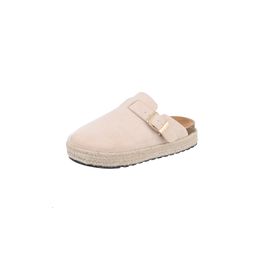Ital-Design Pantolette Damen Gr&ouml;&szlig;e 40 hellbeige