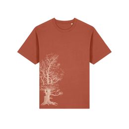 Life-tree Shirt 'Brown Pine Tree' Herren Gr&ouml;&szlig;e L braun
